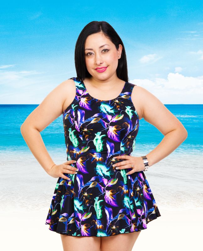 T.H.E. Mastectomy Swim Dress - Exotic Meadow | WPH