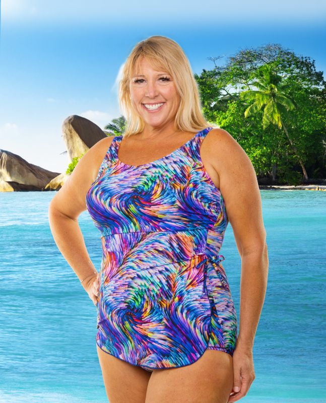 T.H.E. Mastectomy Classic Sarong Swimsuit - Rainbow | WPH